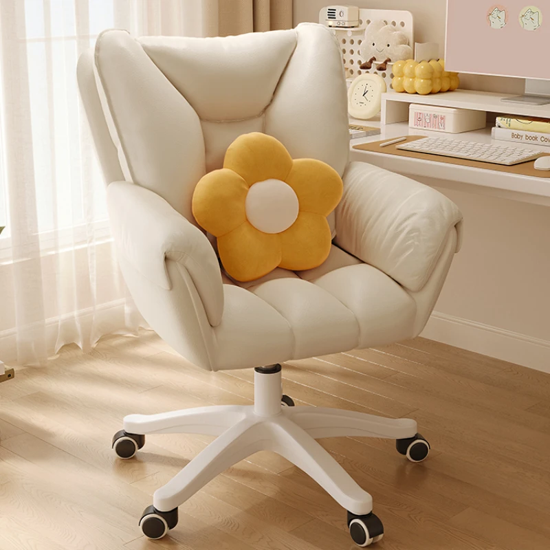 Modern-Office-Chair-Study-Backrest-Pink-Computer-Chair-Girls-Bedroom ...