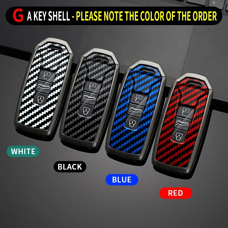 Metal-carbono-gr-o-carro-chave-caso-tampa-shell-fob-para-VW-Volkswagen ...