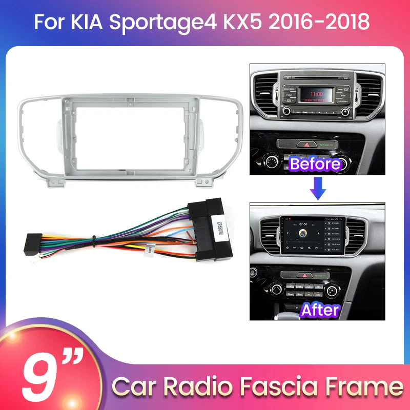 9'' Car Radio Android Frame Kit For Kia Sportage 4 Kx5 2016 - 2018 Auto ...