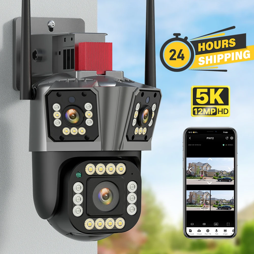5K-HD-WIFI-IP-Camera-12MP-Three-Lens-Three-Screen-Outdoor-PTZ-Camera ...