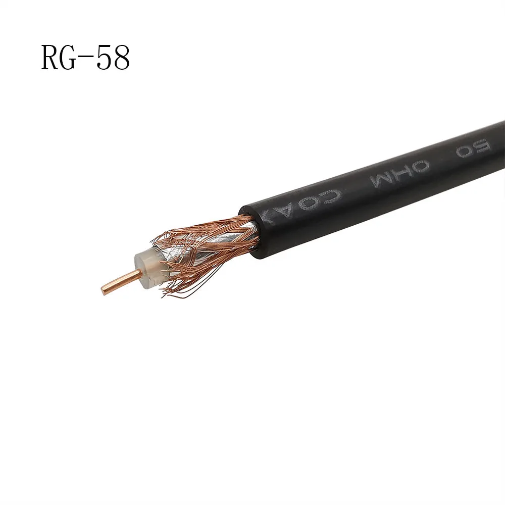 RG-58 RG58U Coax Pigtail Wire Cables RG58 50 ohm RF Coaxial Cable 3M 5M 10M 15M 20M 25M 30M 40M ...