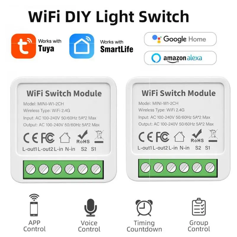 16A-10A-Tuya-Wifi-Mini-DIY-Smart-Switch-1-2-3-Gang-Control-Smart-Home ...