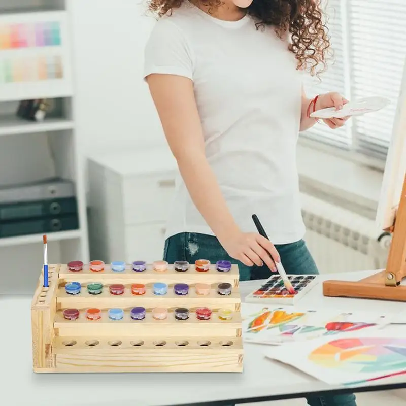 Citadel-Paint-Rack-32-Bottles-8-Brushes-Paint-Racks-Wooden-Paint-Racks ...