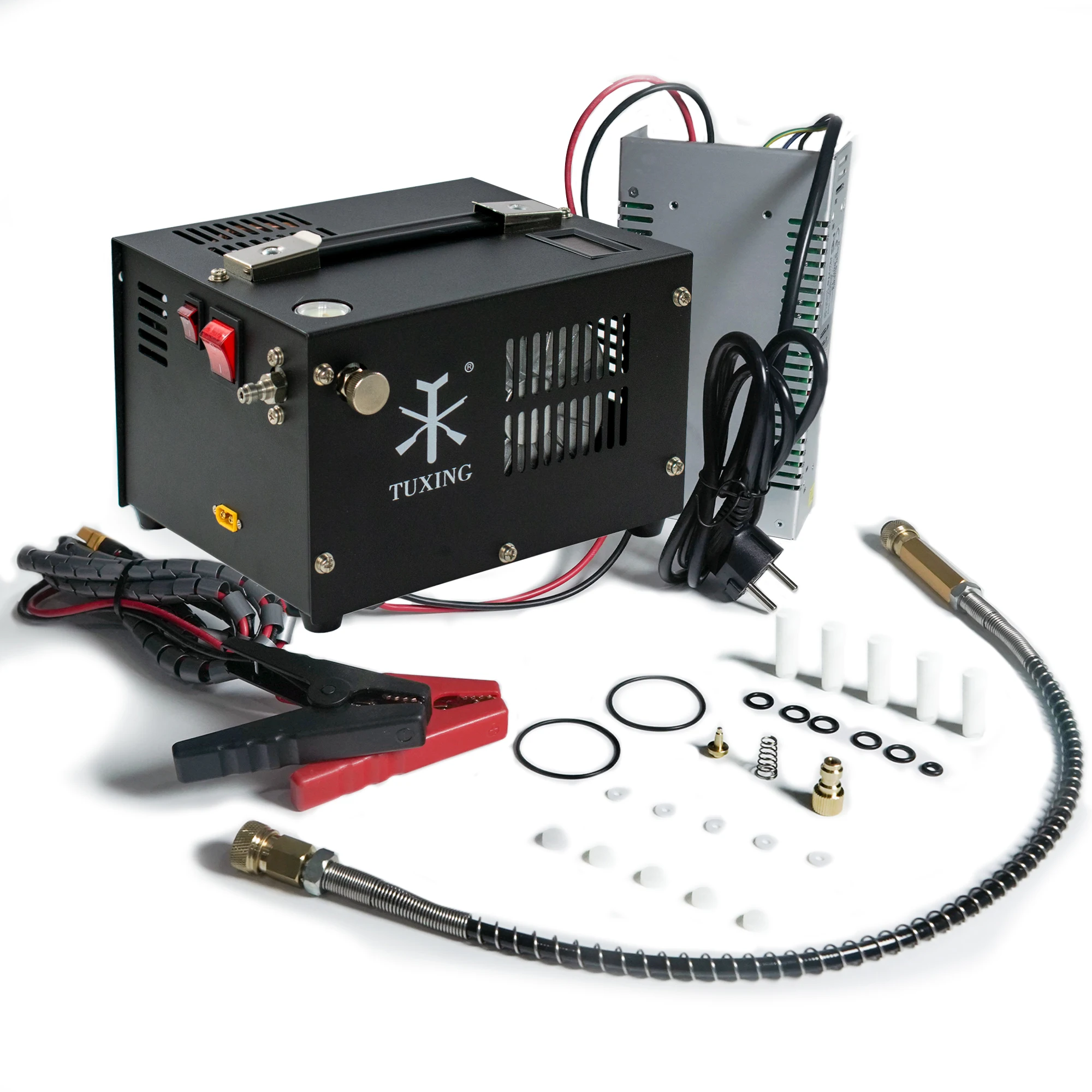 TUXING-4500Psi-300Bar-PCP-Air-Compressor-with-Portable-Car-12V ...