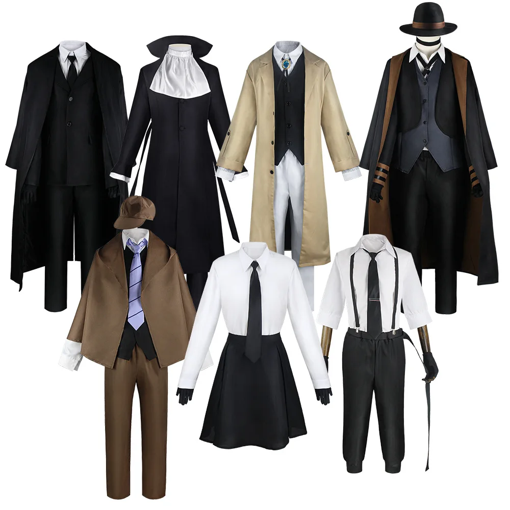 Anime-Bungo-Stray-Dogs-Cosplay-Dazai-Osamu-Costume-Nakahara-Chuuya ...