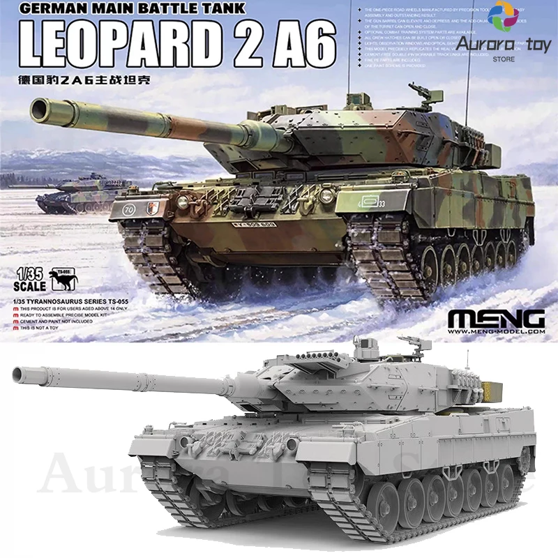 1/35 MENG German Main Battle Tank Leopard 2A6 Assemble Figure Model TS ...