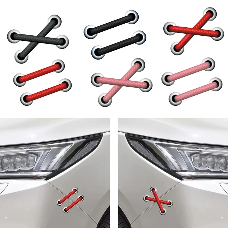 1Pcs-Car-Decal-Car-Sticker-Removable-Parallel-for-Cross-Shoelaces ...