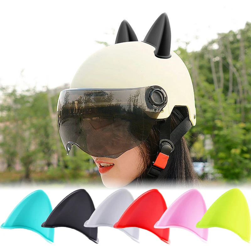 2pcs-Universal-Motorcycle-Helmet-Cat-Ears-Decoration-Outdoor-Sport ...
