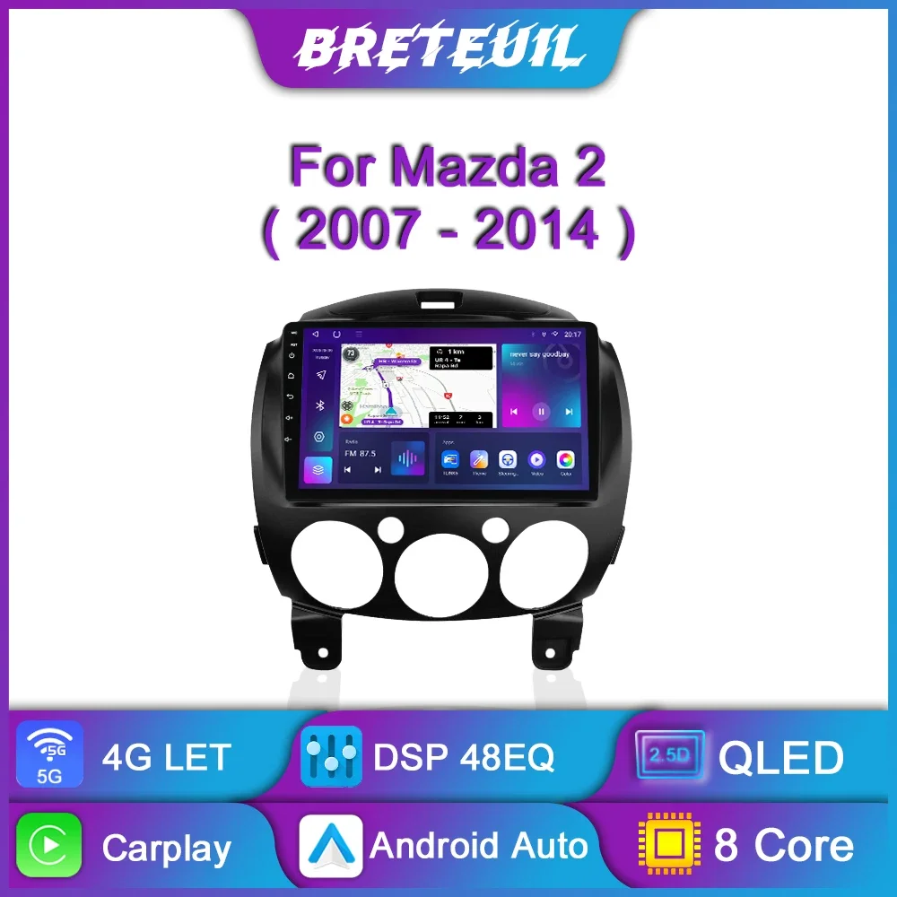 For-MAZDA-2-Mazda2-2007-2014-Android-Car-Radio-Multimedia-Video-Player ...