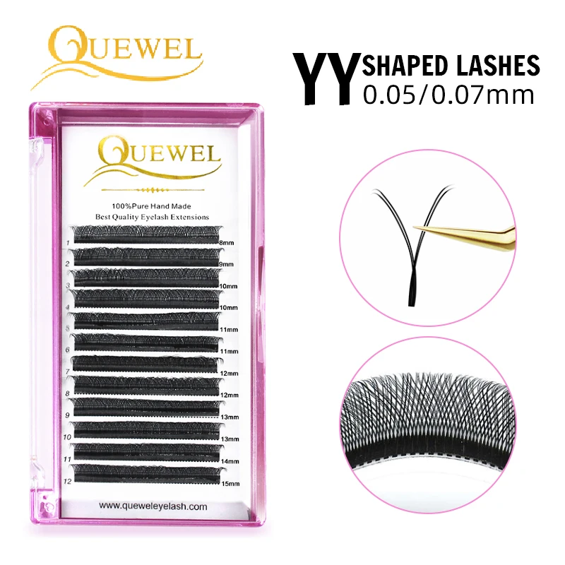 Quewel-Faux-Mink-YY-Shape-Lashes-8-15mm-Black-Natural-Soft-Split-Tip ...