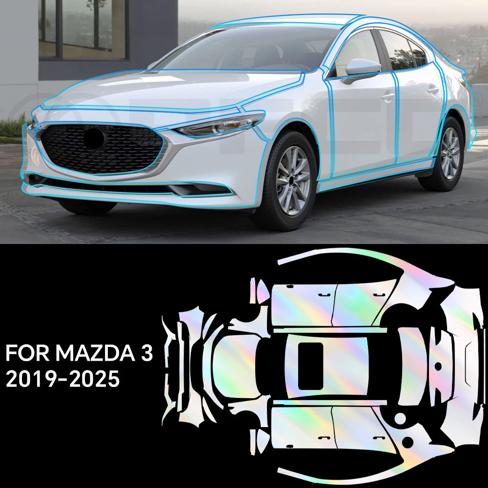 Car Accessories For Mazda MX 3 2019-2025 Paint Protection Film Pre-cut ...