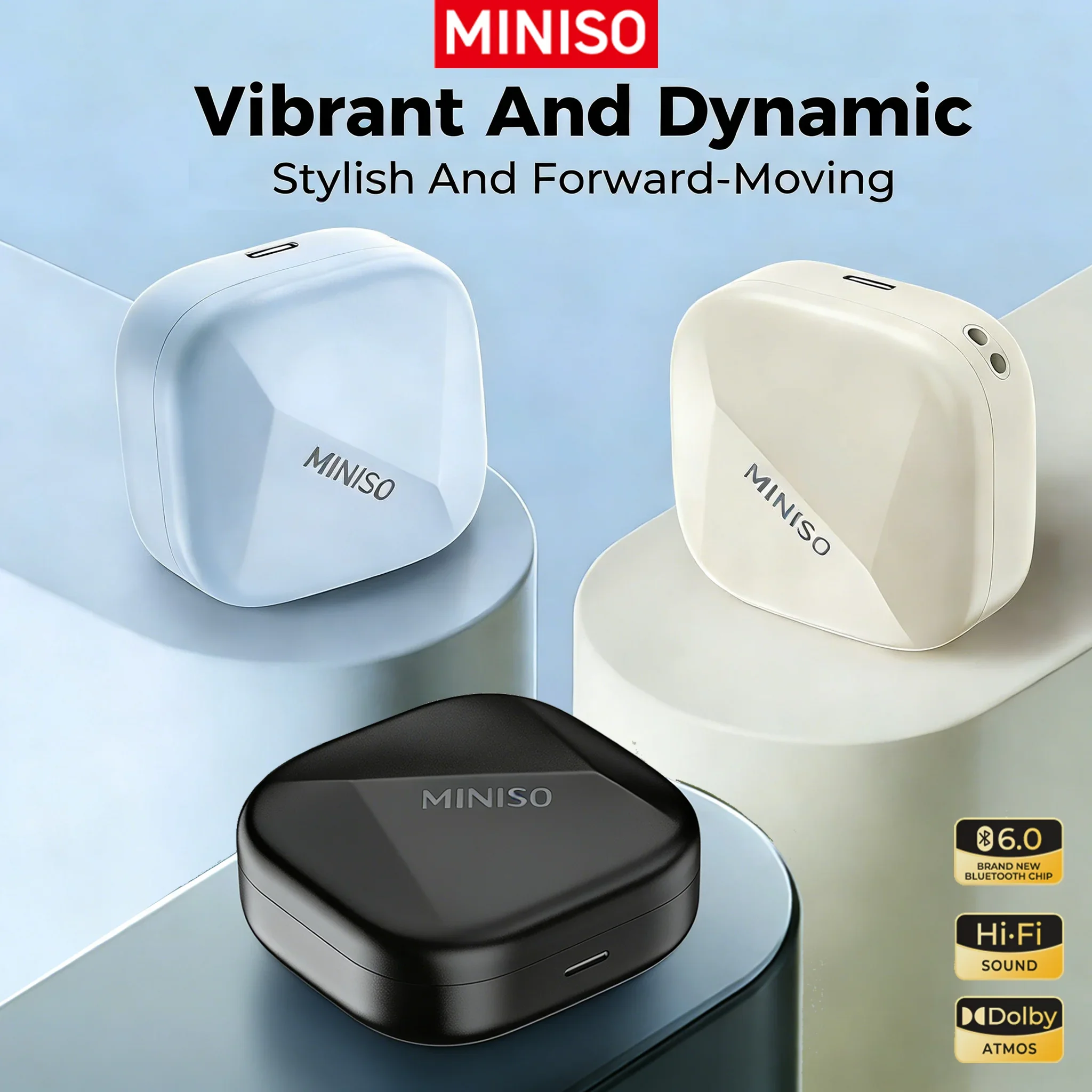MINISO MS119 AI Translator Earbuds Bluetooth Earphones V6.0 Ultra-light ...