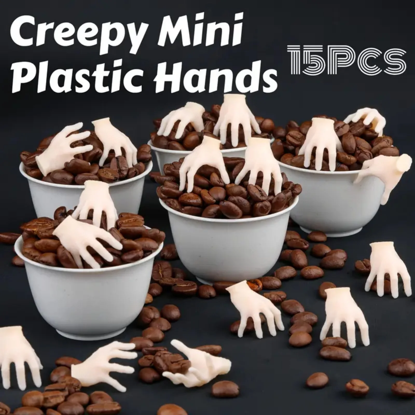 8/15/36PCS Spooky Halloween Horror Mini Plastic Hands Scary Plastic ...