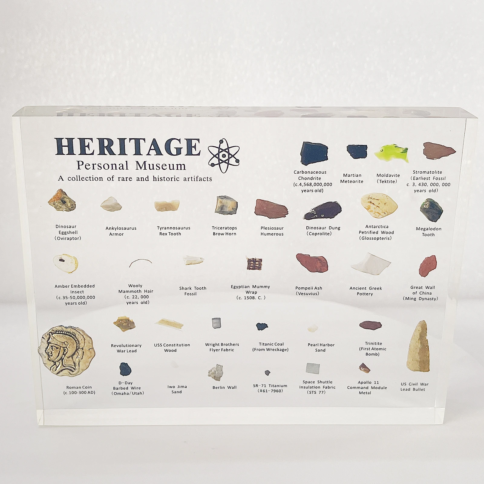 Acrylic-Display-with-Real-33-Kind-Rare-Historic-Specimen-Inside-Science ...
