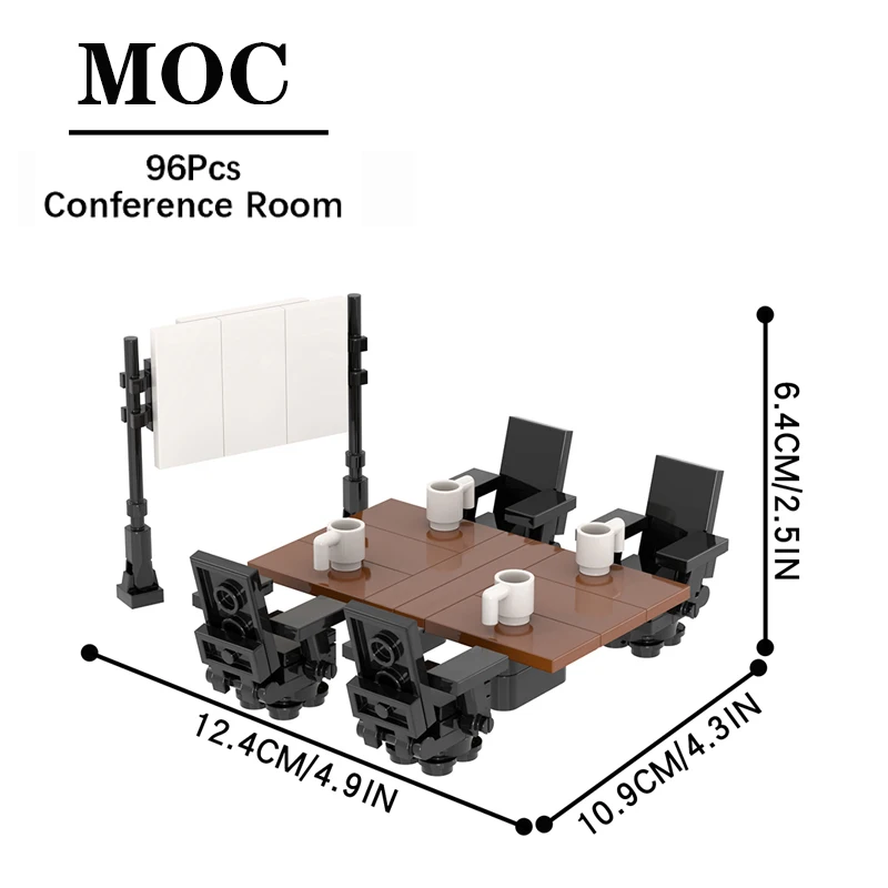 MOC4085 City Series Interior Conference Room Office Brick MOC Furniture ...