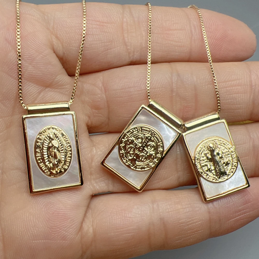 Collares religiosos de la cruz de San Benito de Guadalupe, colgante de ...