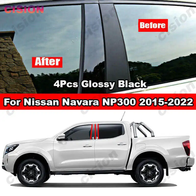 For Nissan Navara NP300 2015-2022 4x Side Car Door Window Pillar Posts ...