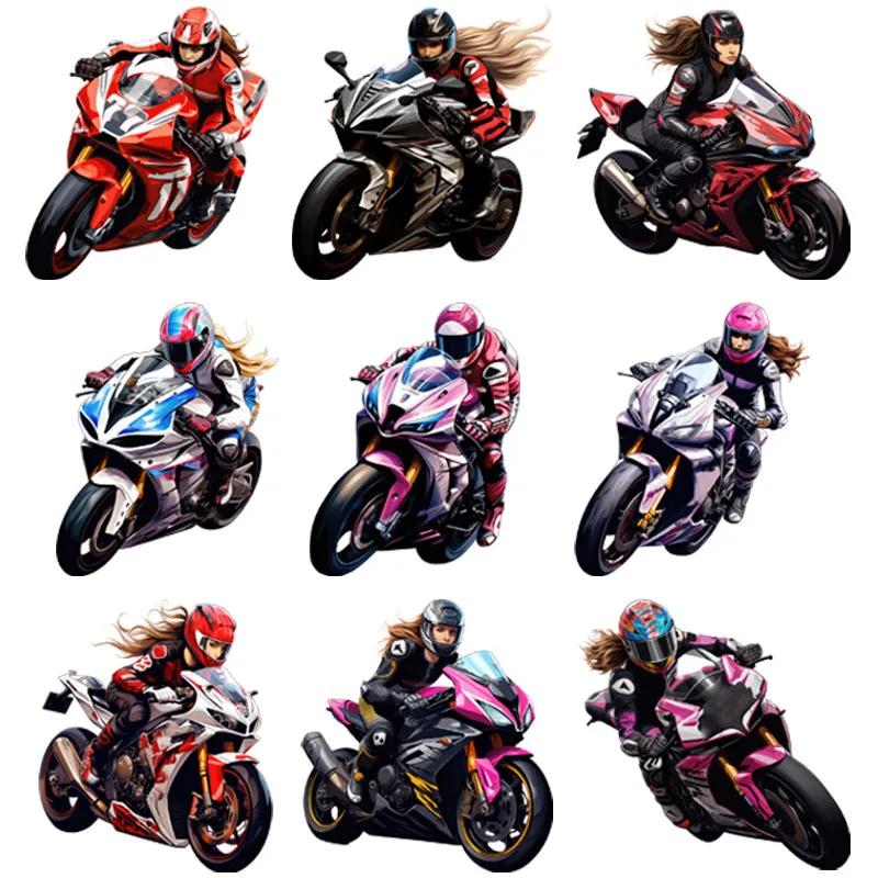 Motorcycle Motocross Rider cool Patches for Clothes Heat Transfer ...