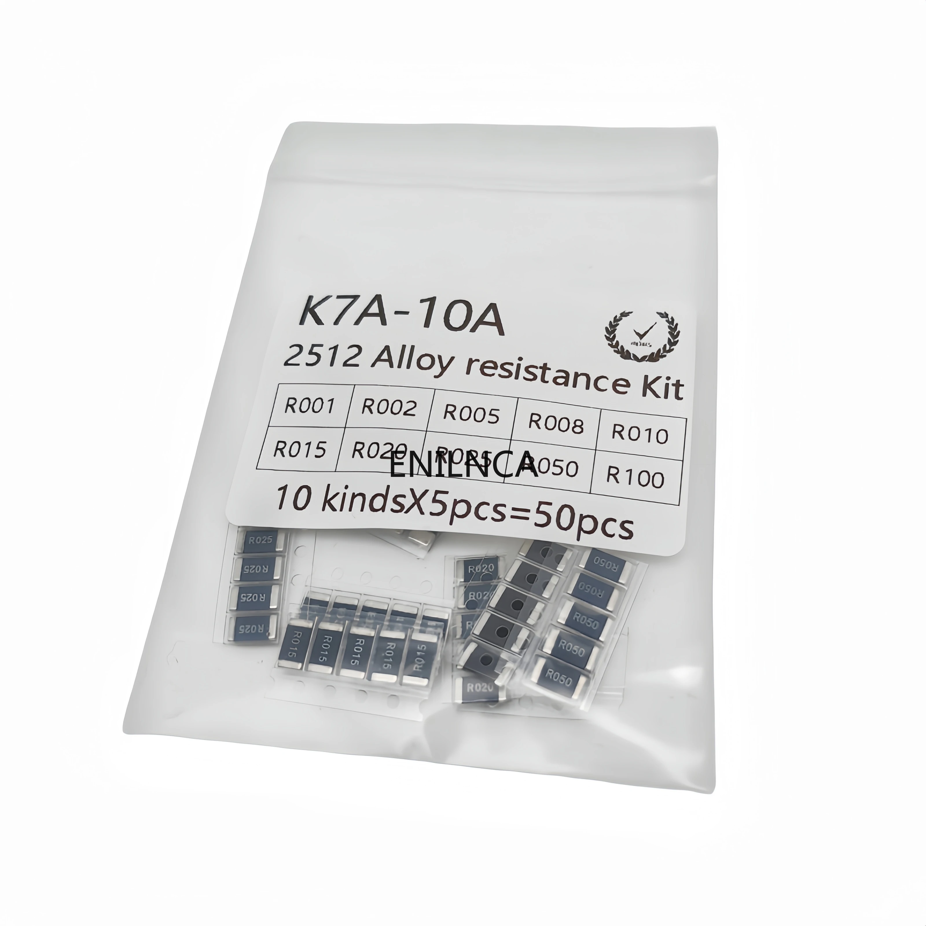 50PCS Alloy resistance kit 2512 SMD Resistor Samples kit 10 kindsX5pcs ...