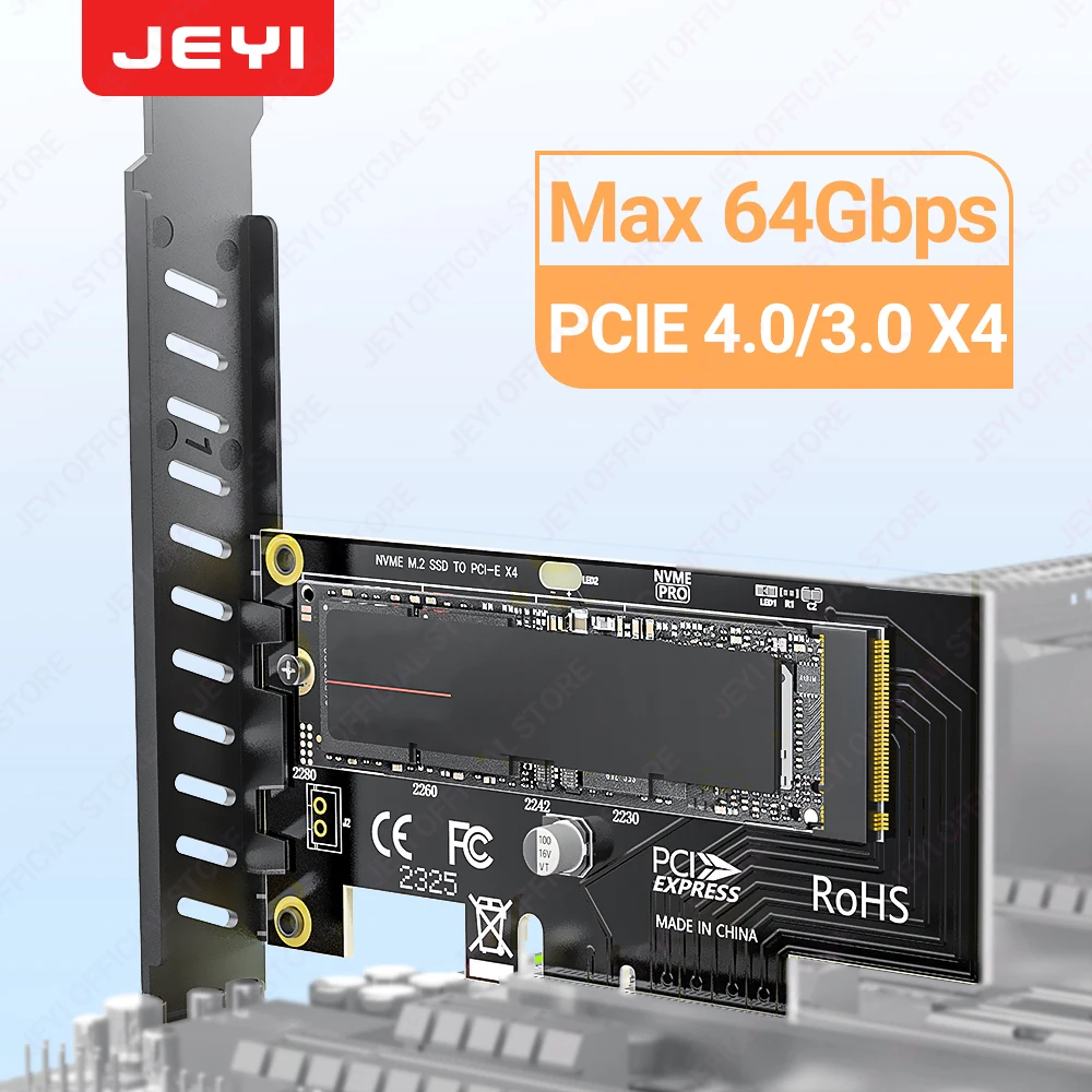 Tarjeta adaptadora JEYI M.2 NVME SSD a PCIe 4.0 x1, tarjeta de ...