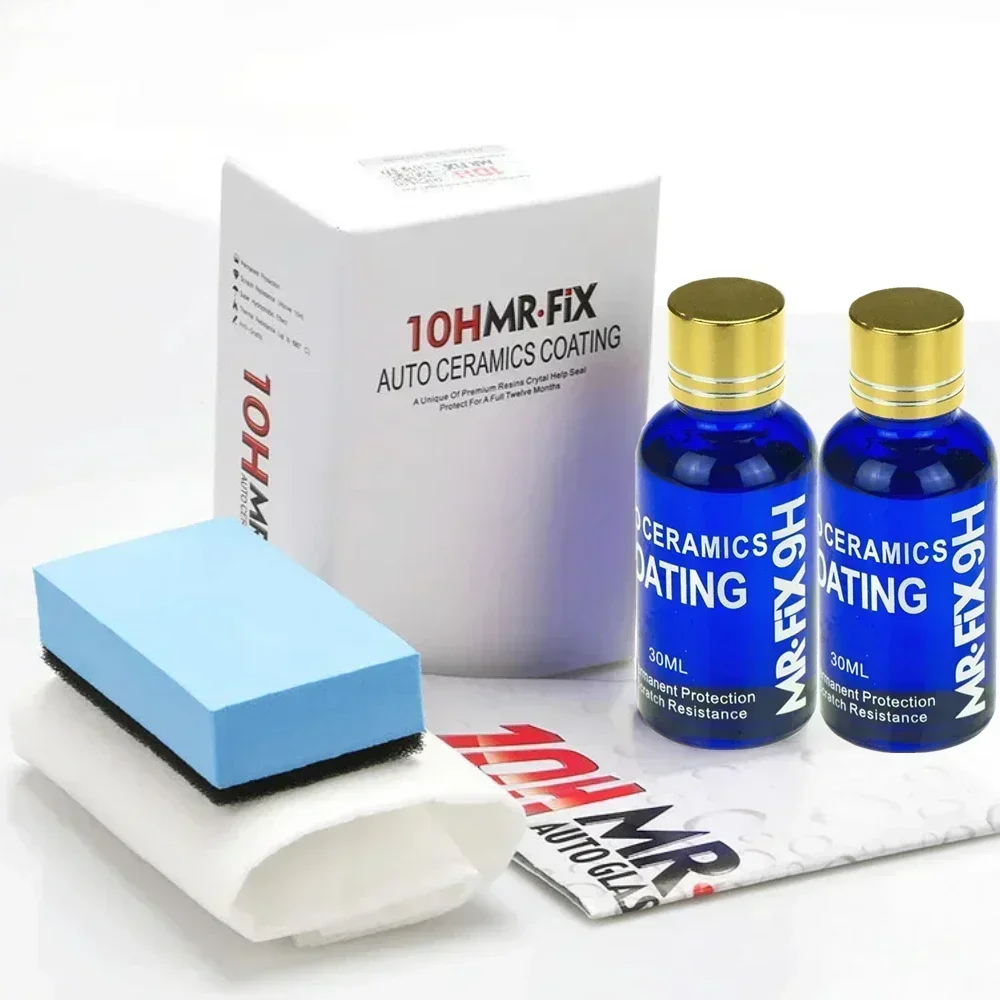 2Pcs 30ml 10H Anti-Scratch Auto Ceramic Glass Coat Liquid Hydrophobic ...