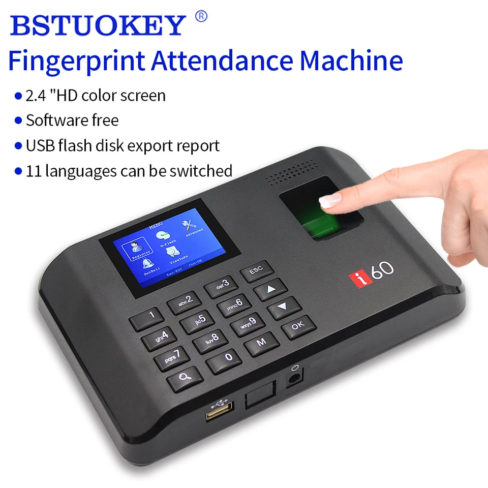 Multi-language Fingerprint Scanner Machine - MultiLanguage Time Clock ...