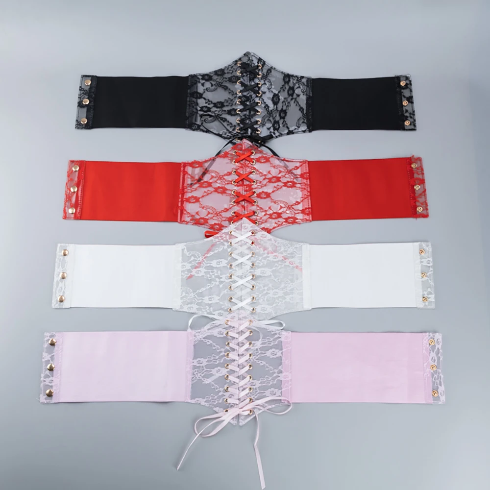 Transparent Lace PVC Wide Ladies's Girdle Retro Waist Decorate Cover ...