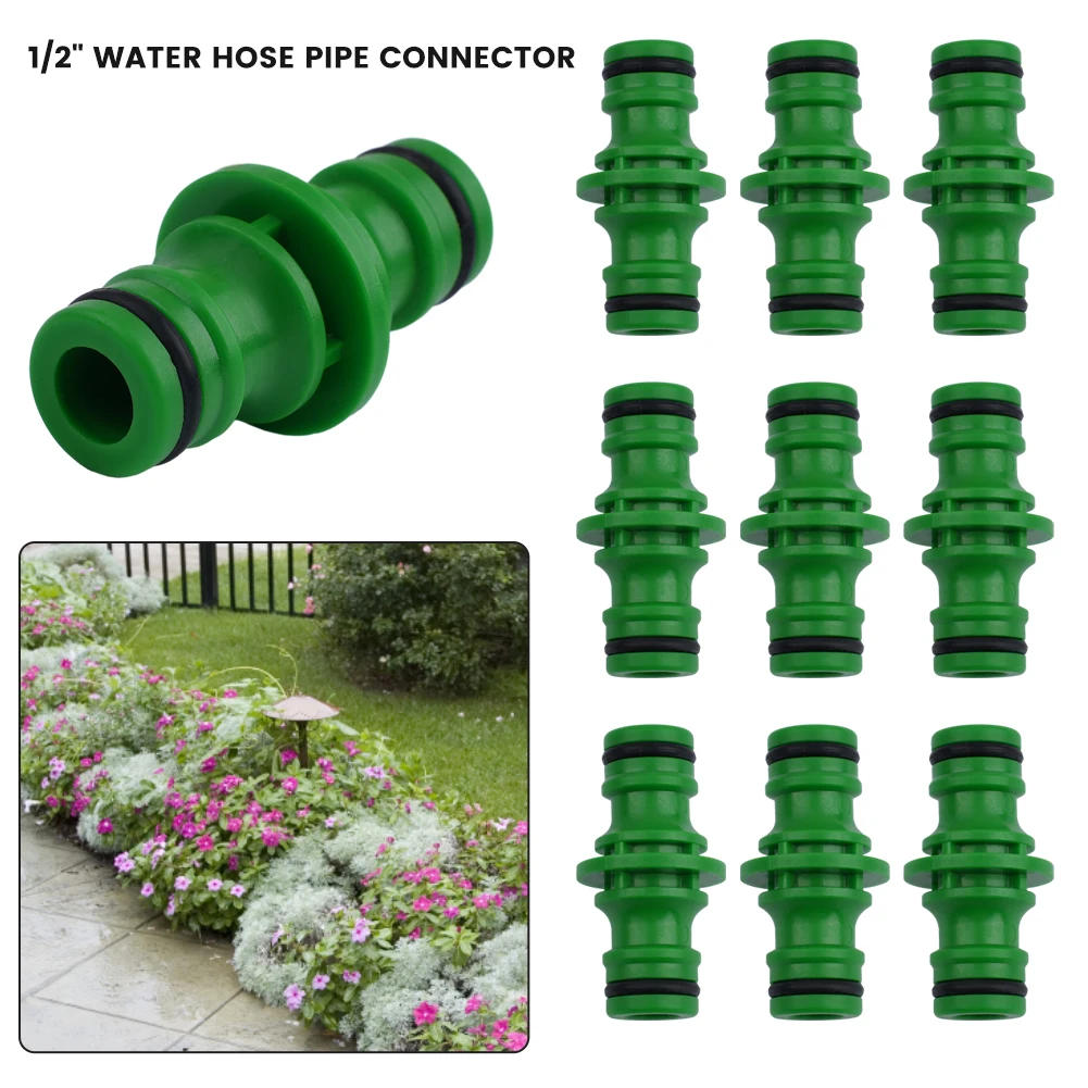 10PCS-Garden-Watering-Hose-Pipe-Connector-Double-Male-Plastic-Hose ...