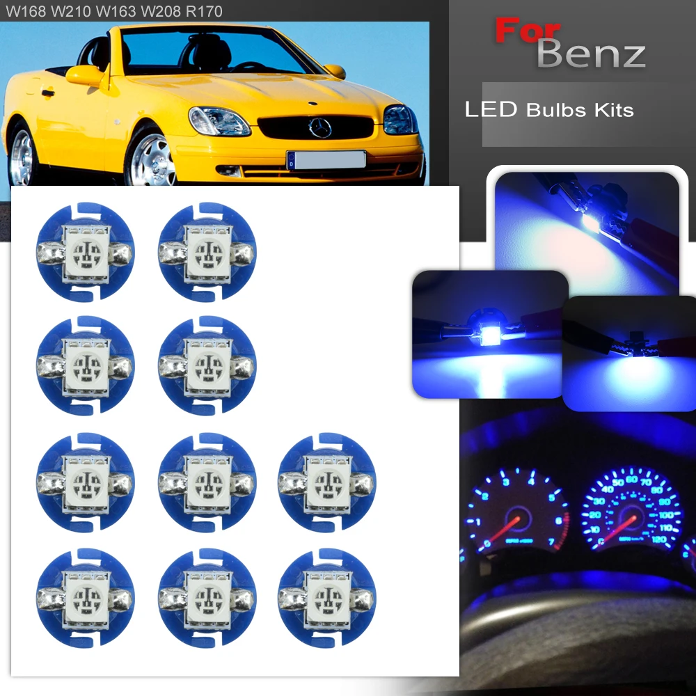10PCs-Led-Car-Gauge-Speed-Dash-Bulbs-Instrument-Panel-Light-For-Benz-A ...