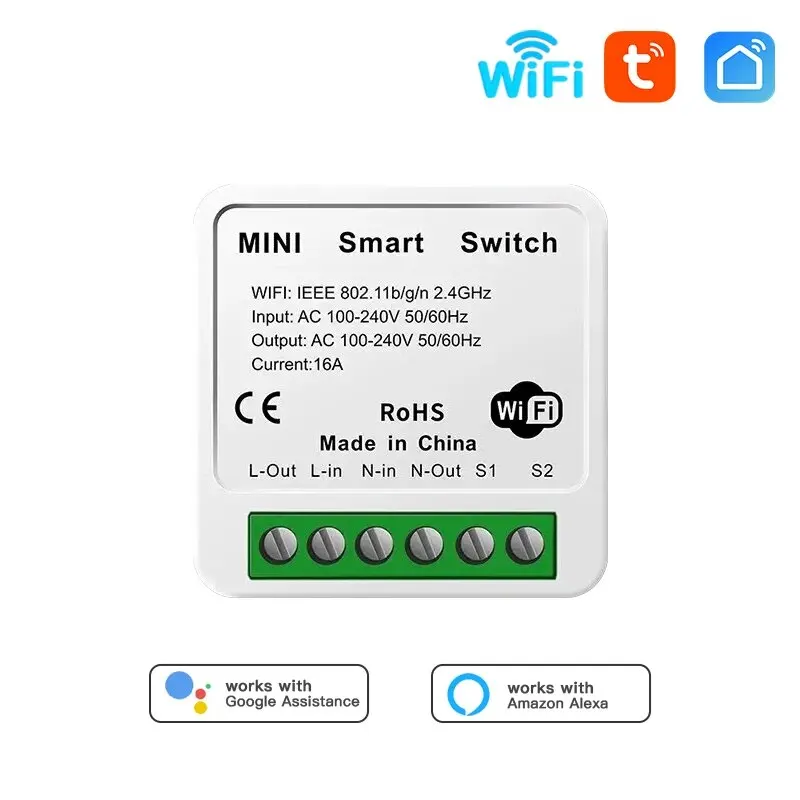 16A-MINI-Wifi-Smart-Switch-Breaker-2WAY-Control-Timer-Wireless-Switches ...