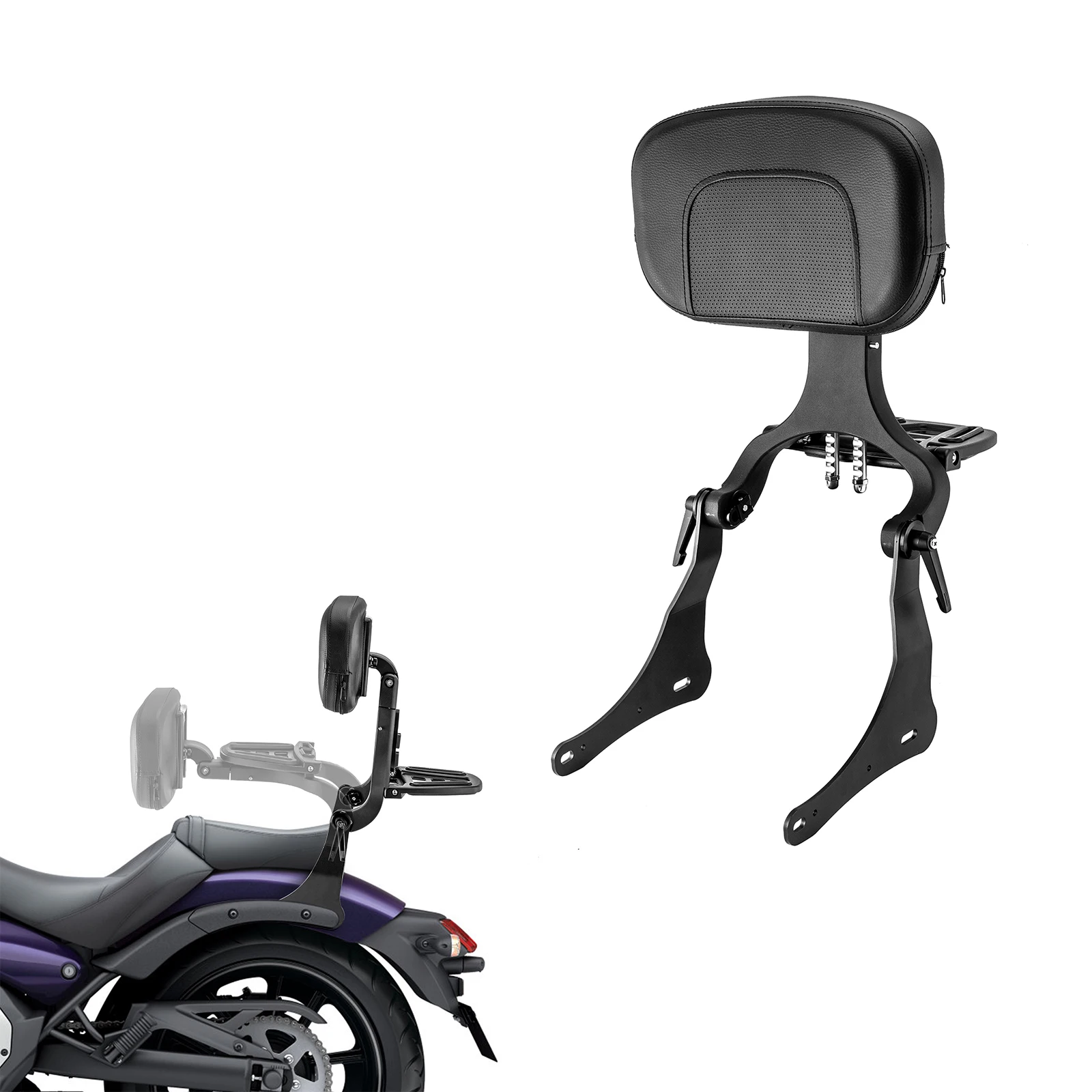 Multifunction Backrest System Motorcycle Backrest & Luggage Rack For ...
