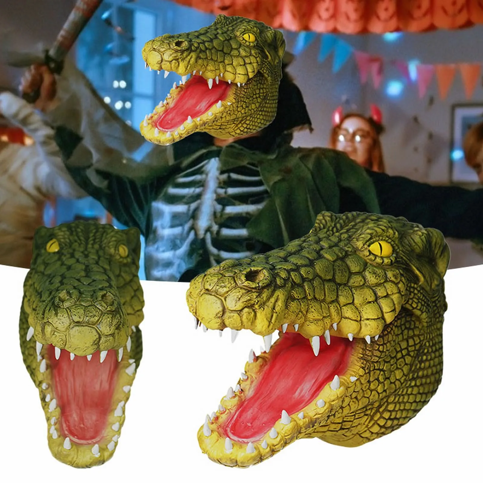 Animal-Funny-Mask-Novelties-Crocodile-lamb-dinosaur-Full-Face-Head ...