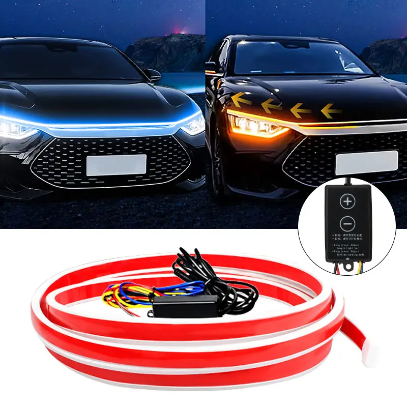 1pcs-Car-Hood-Daytime-Running-Lights-Auto-Flowing-Turn-Signal-Guide ...