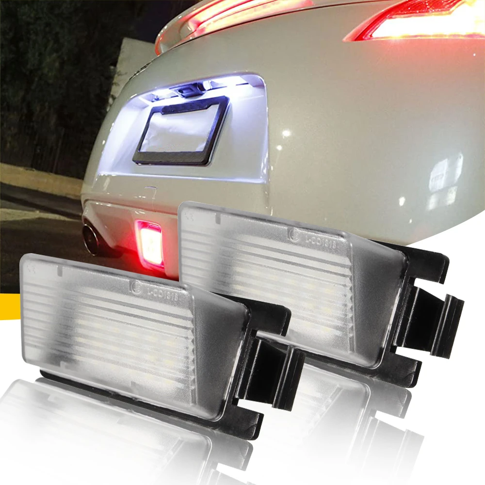 2pcs Auto Led License Number Plate Lighting 6000k White For 2009-2012 ...