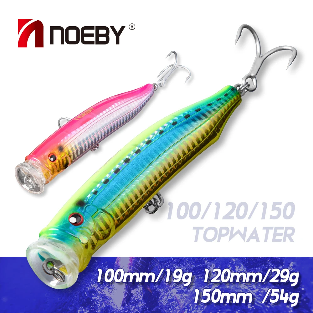 Noeby 포퍼 낚시 유혹 100mm20g 120mm29g 150mm55g 바다 참치 GT 낚시 태클에 대한 Topwater Wobbler 인공 하드 미끼|낚시미끼들 ...