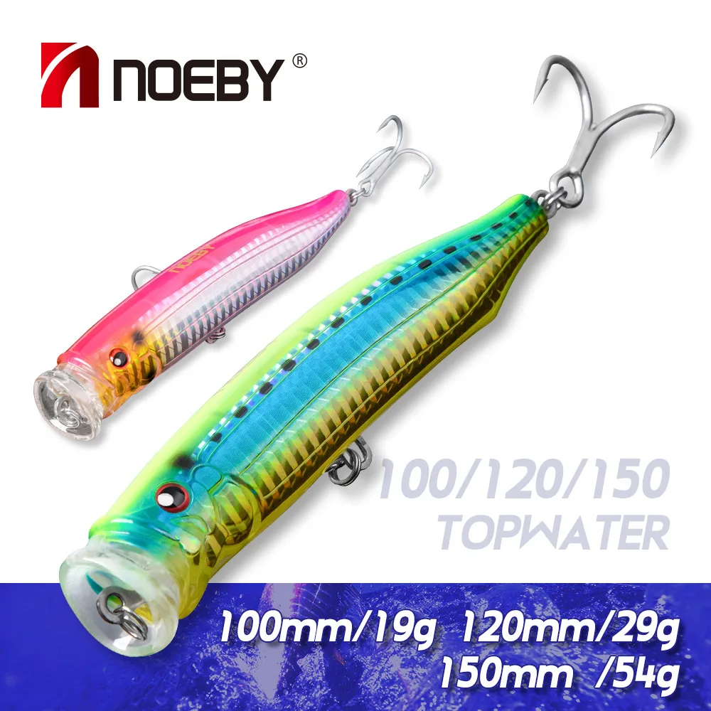Noeby Popper Isca De Pesca 100mm20g 120mm29g 150mm55g Topwater Wobbler ...