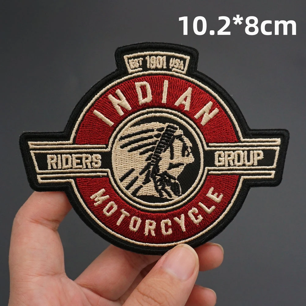 Indian Motorcycle Riders Group Logo Embroidery Patches For Clothing ...