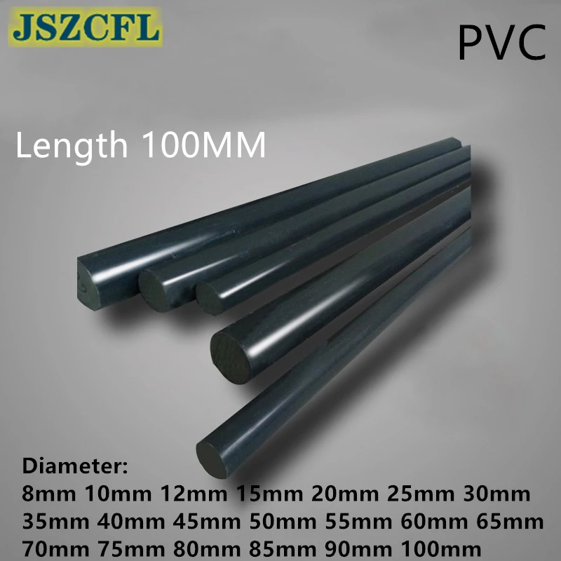 Black Plastic Pvc Round Rod Bar Diameter 8/10/12/15/20/30/35/40/45/50 ...