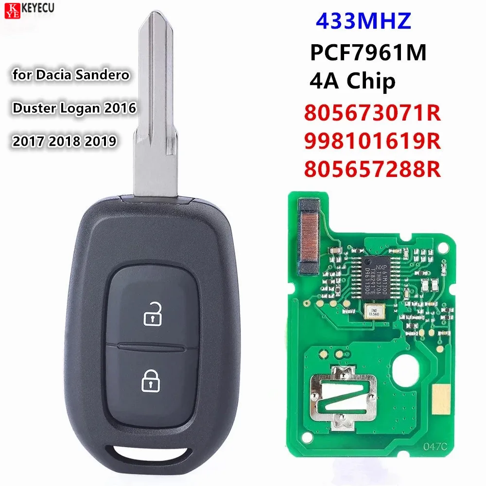 Keyecu Replacement Remote Key Fob 2button 433mhz Pcf7961m/id4a For ...