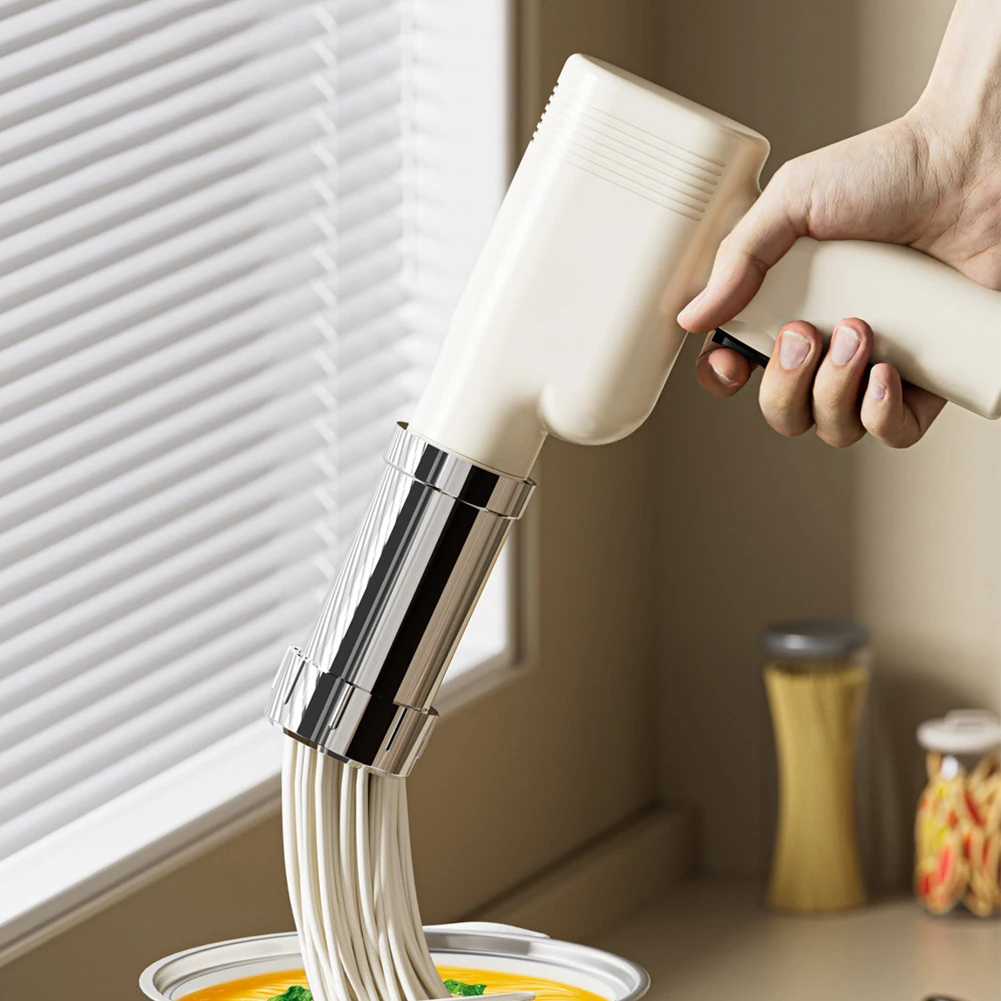 Pasta-Maker-Machine-Cordless-Handheld-Noodle-Press-Gun-5-Molds-USB ...
