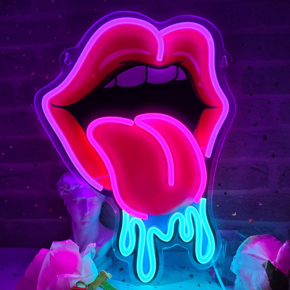 Lip-tongue-neon-sign-LED-for-wall-decoration-Tongue-saliva-LED-sign ...