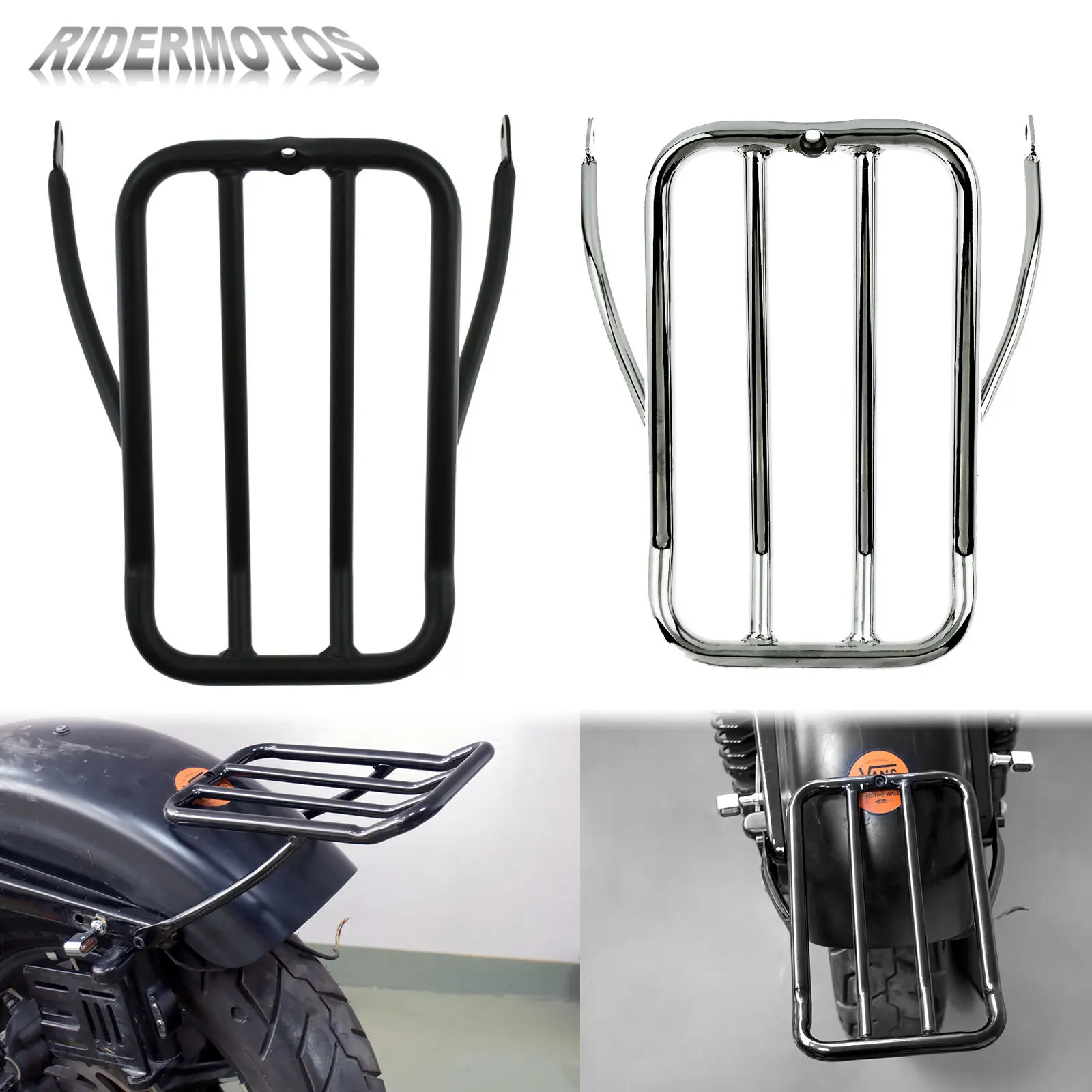 Motorcycle-Backrest-Luggage-Rack-For-Harley-Sportster-XL1200-883-72-48 ...