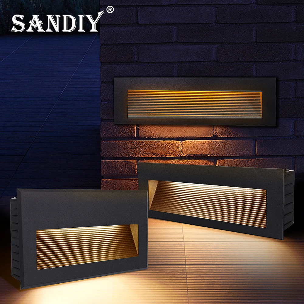 Outdoor-Step-Stair-Light-Embedded-Wall-Lamp-12W-L220-L250-LED ...