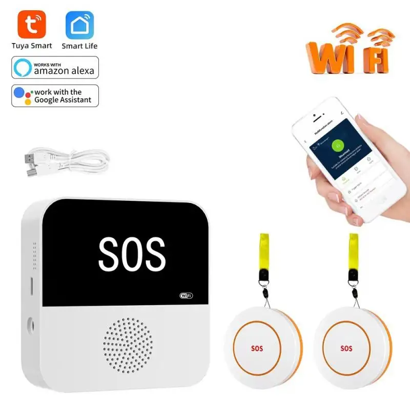 Wireless-Wifi-Wireless-Elderly-Panic-Alarm-System-Tuya-Smart-Life-App ...