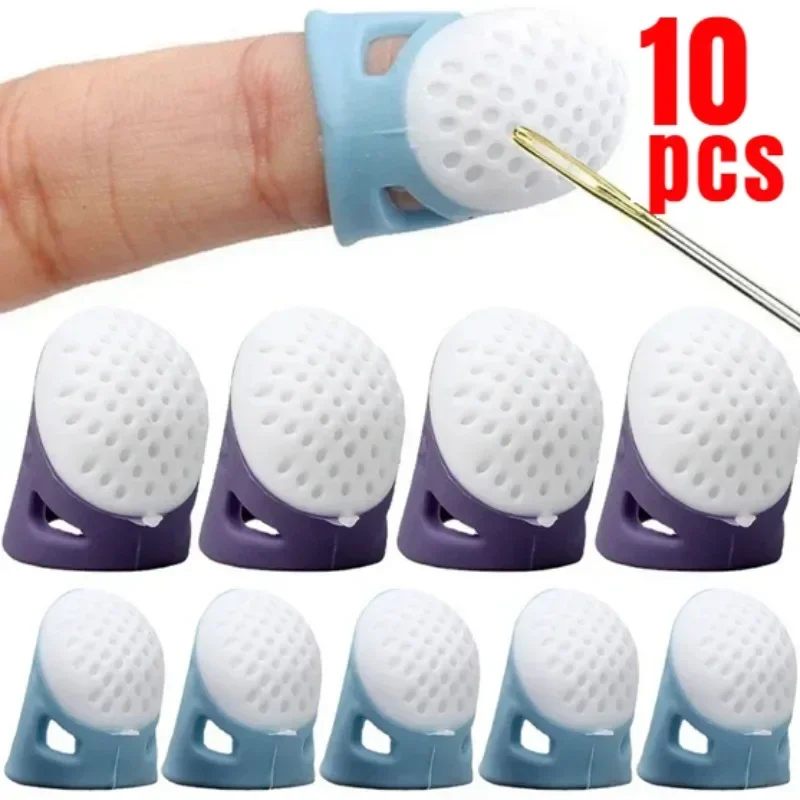 Silicone-Anti-slip-Sewing-Thimbles-Sewing-Finger-Tips-Finger-Cover ...