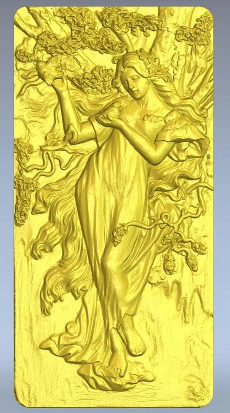 Spring Lady Artcam 3D -S Modell Megkönnyebbülése A Cnc -Hez Stl Fájl ...