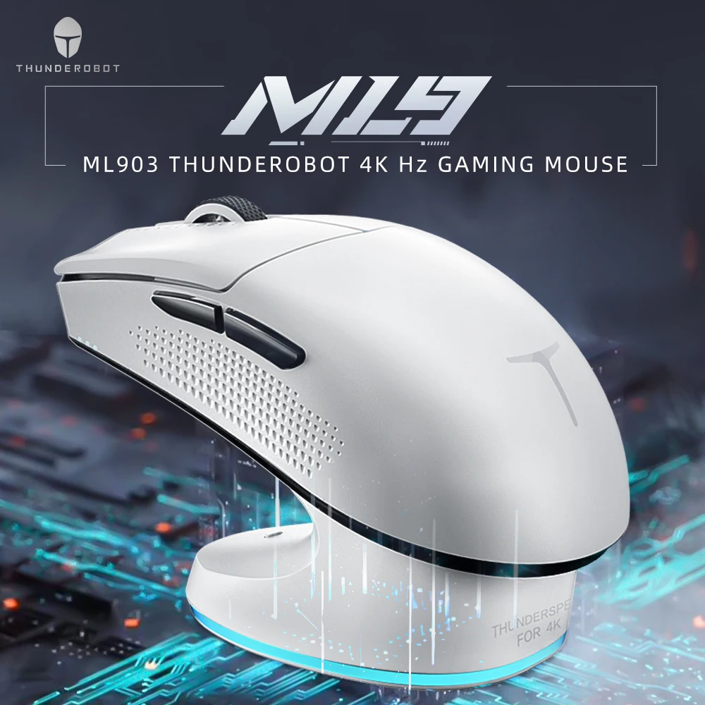 Thunderobot-ML903-4K-Mouse-sem-fio-para-jogos-com-doca-de-carregamento-26000-DPI-PAW3395 ...