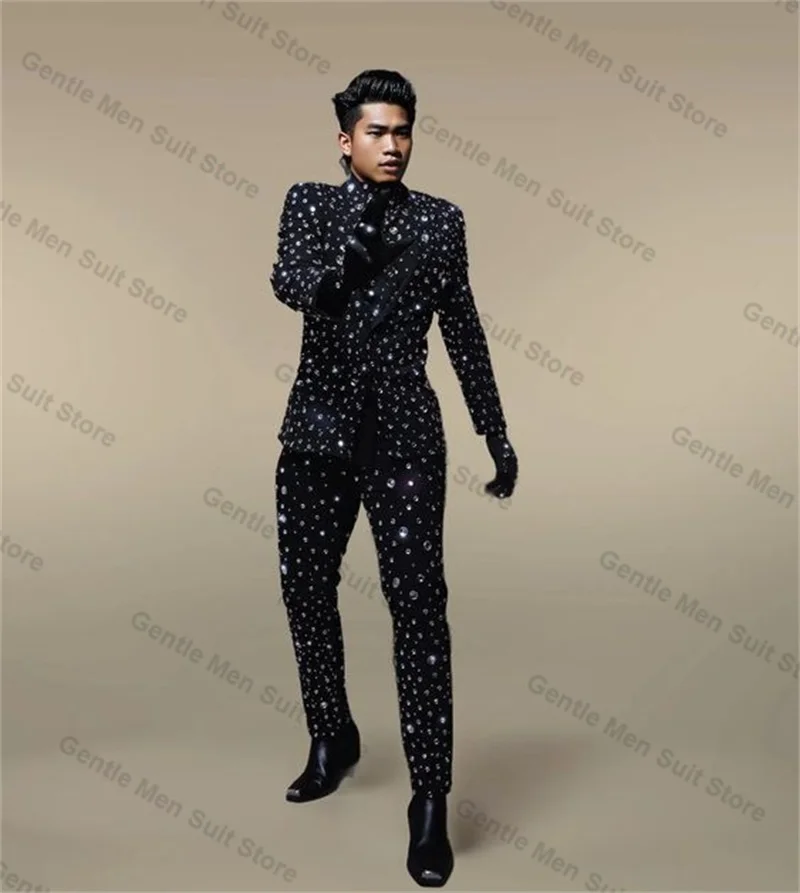 Luxury-Crystals-Men-Suits-Set-2-Piece-Blazer-Pants-Red-Carpet-Prom ...
