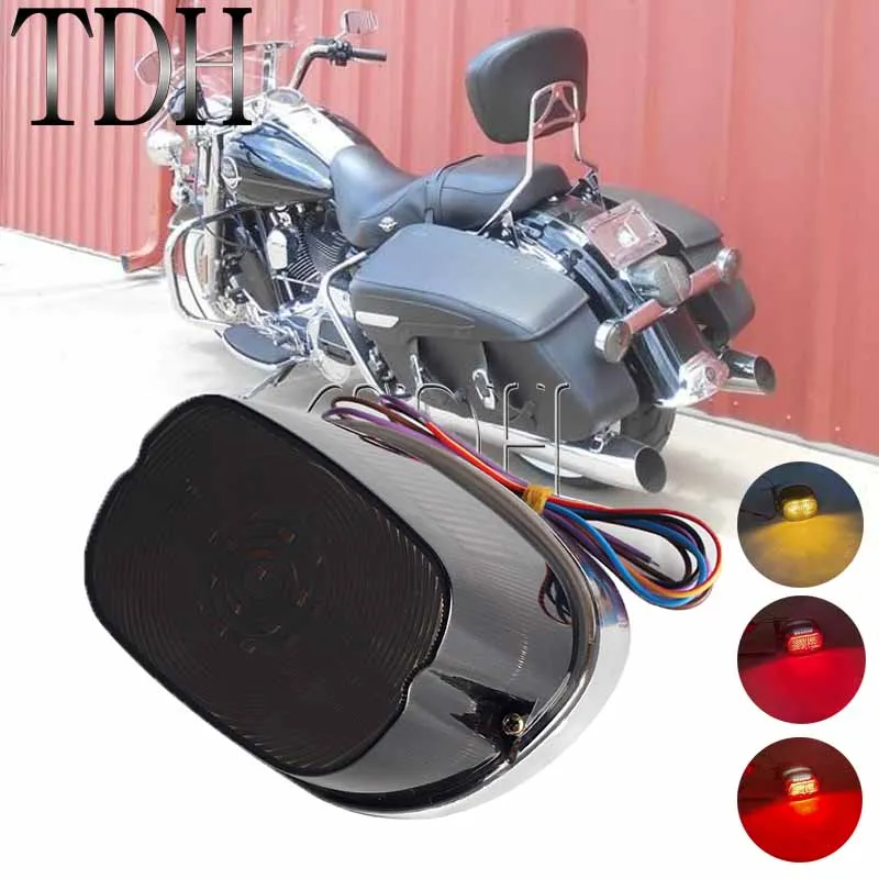 Intermitente-de-freno-LED-luz-trasera-ahumada-para-Harley-Dyna ...
