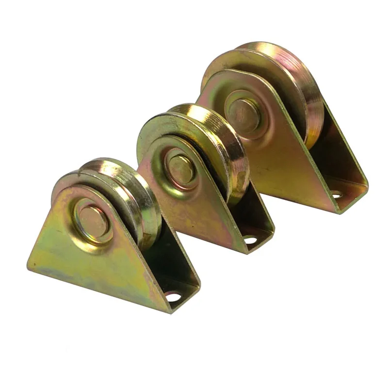 617PCV 58mm height 2pcs steel Sliding Gate Roller Steel V Shaped Wheel ...